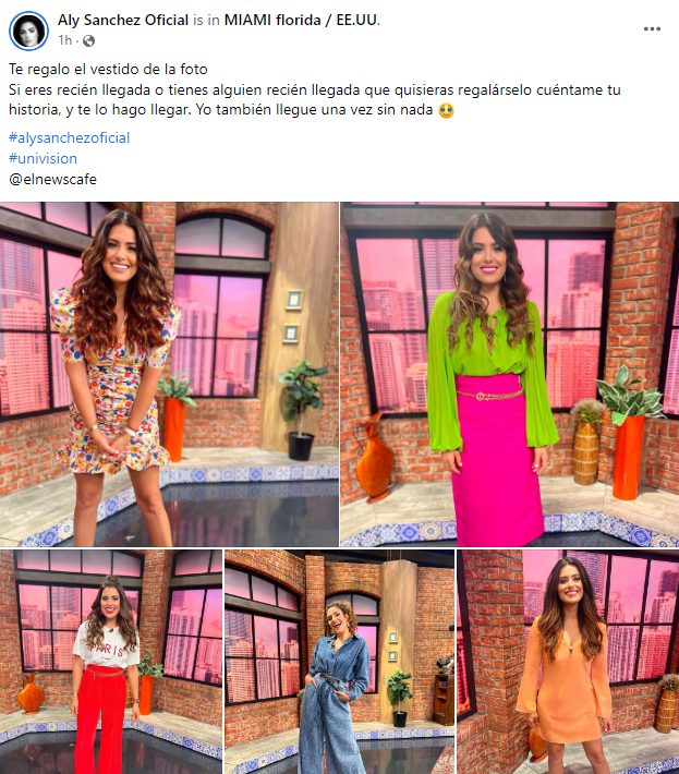 Aly Sánchez quiere regalar un vestido a una cubana recién llegada ...