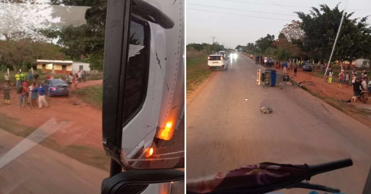 Reportan Fuerte Choque Entre Un Auto Y Un Bicitaxi En El Centro De Cuba